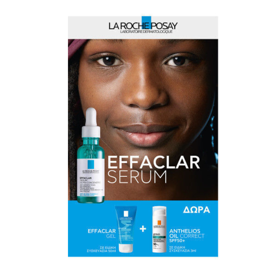 La Roche Posay Promo Effaclar Serum Anti-Imperfections 30ml, Effaclar Gel 50ml & Anthelios Oil ...